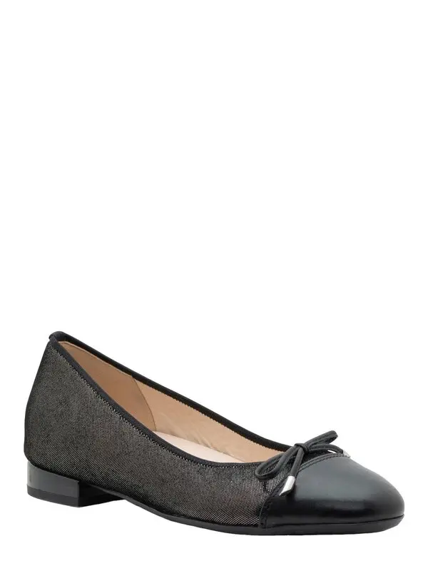 ARA Sonoma Cap Toe Flat - Black