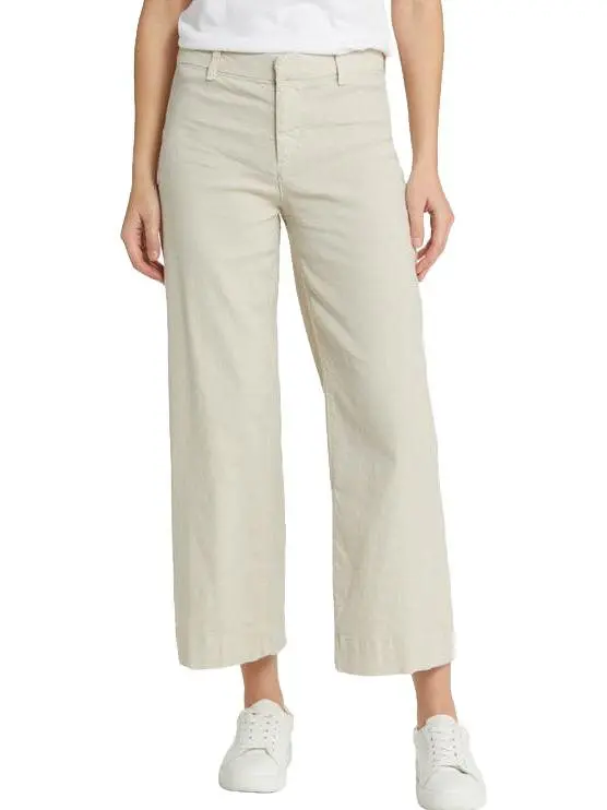 Frank & Eileen Wexford Wide Leg Cropped Pants - Cement