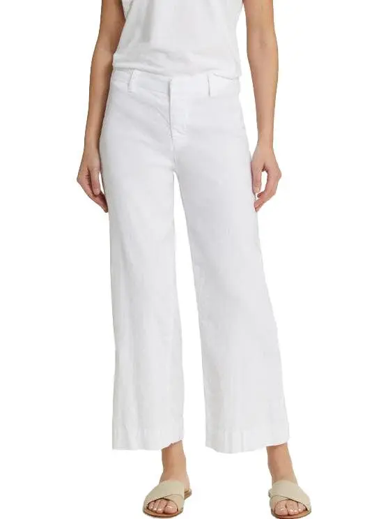 Frank & Eileen Wexford Wide Leg Cropped Pants - White Pref