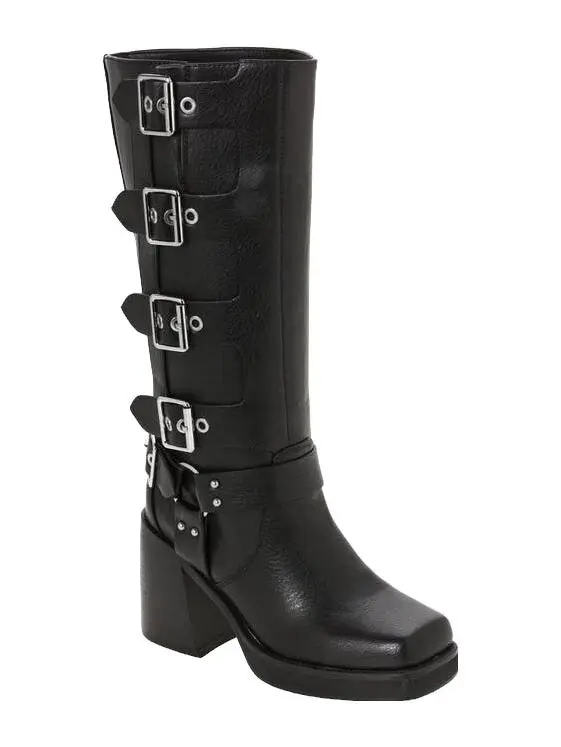 AZALEA WANG Bronson Moto Boots - Black