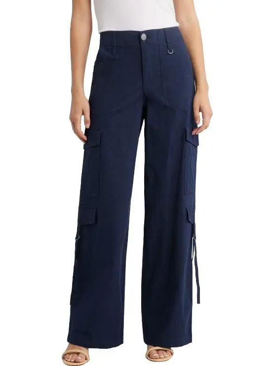 Wit & Wisdom High-waist Cargo Pants - Navy