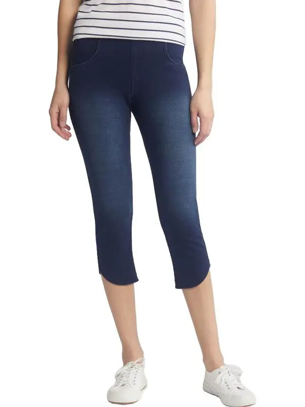 Hue Game Changing Crop Leggings - Dark Rinse