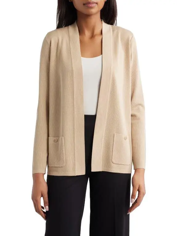 Anne Klein Malibu Open Front Cardigan - Latte