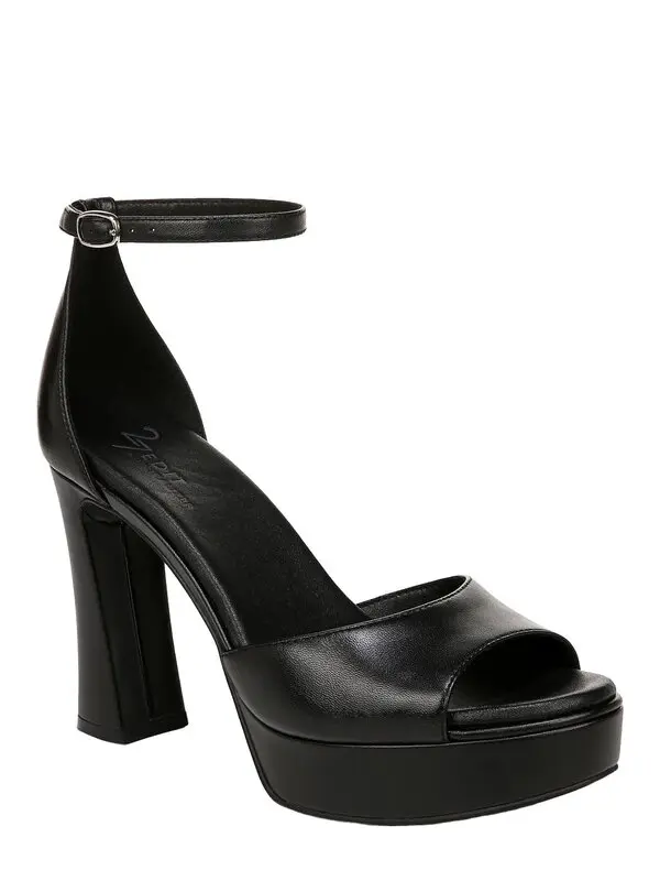 27 EDIT NATURALIZER Delphie Platform Sandals - Black Leather