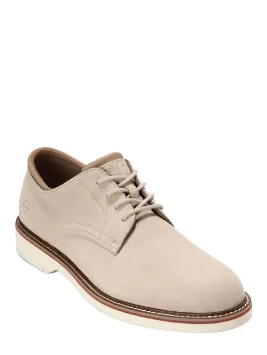 Cole Haan Montrose Plain Toe Derby - Light Sesame Suede/birch Beige