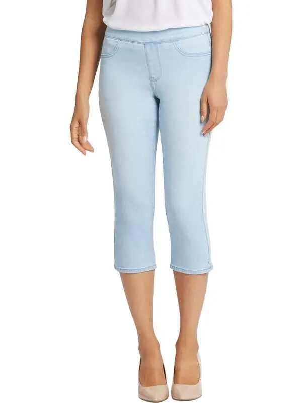 NYDJ Dakota Side Slit Capri Jeans - Oceanfront