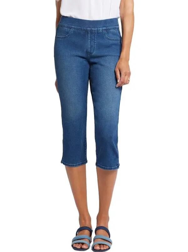 NYDJ Dakota Side Slit Capri Jeans - Olympus
