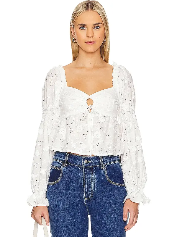 Astr The Label Barstow Top - White
