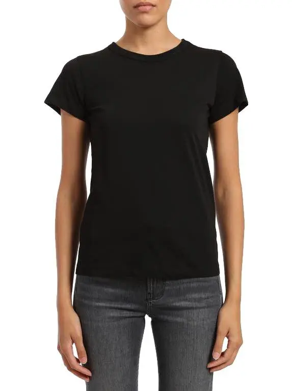 MAVI Slim Fit Cotton Slub T-shirt - Black