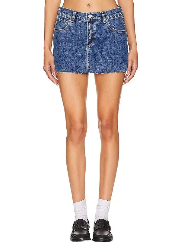 Abrand Denim A 99 Low Denim Mini Skirt - Kirin