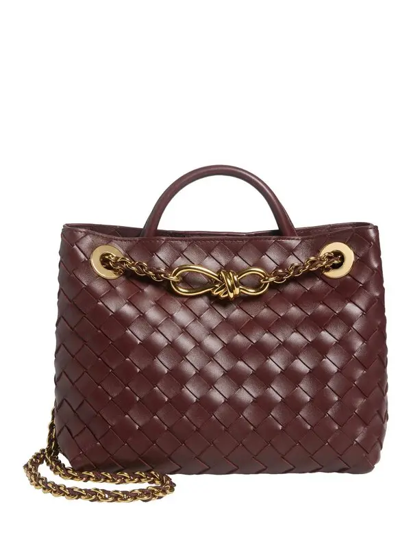Bottega Veneta Small Andiamo Chain Shoulder Bag - 2129 Madder Brown-m B