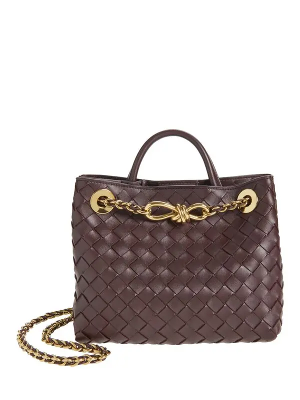 Bottega Veneta Small Andiamo Chain Shoulder Bag - 2264 Dark Barolo-m Brass