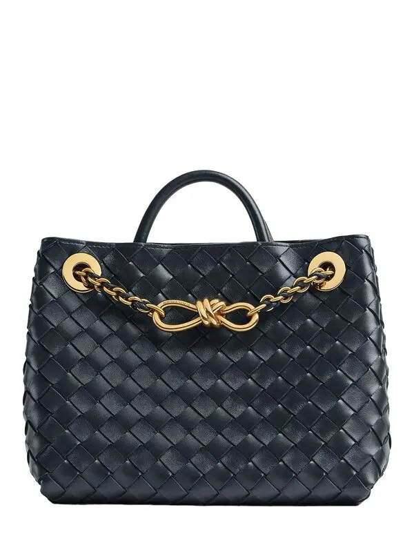 Bottega Veneta Small Andiamo Chain Shoulder Bag - 4212 Shadow N-m Brass