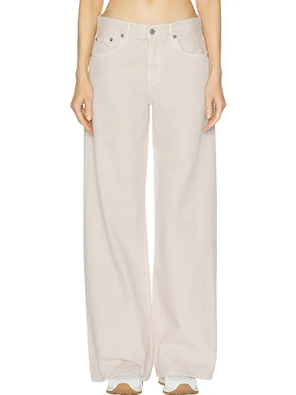 AGOLDE Clara Low Rise Baggy Flare Jeans - Tusk