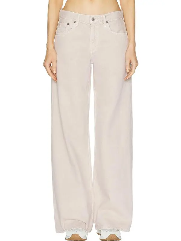 AGOLDE Clara Low Rise Baggy Flare Jeans - Tusk