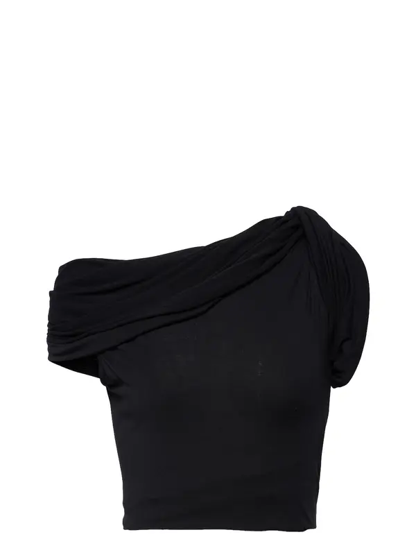Rick Owens Sienna Jersey Crop Top - Black