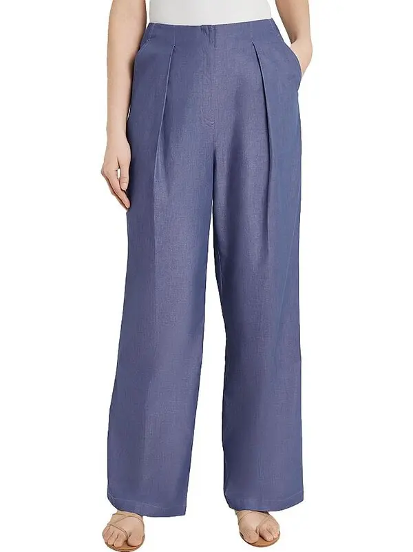 Misook Wide Leg Pants - Mazarine