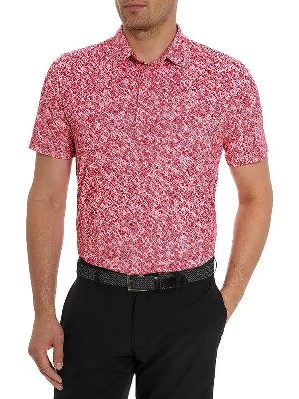 Robert Graham Tyne Short Sleeve Polo - Coral