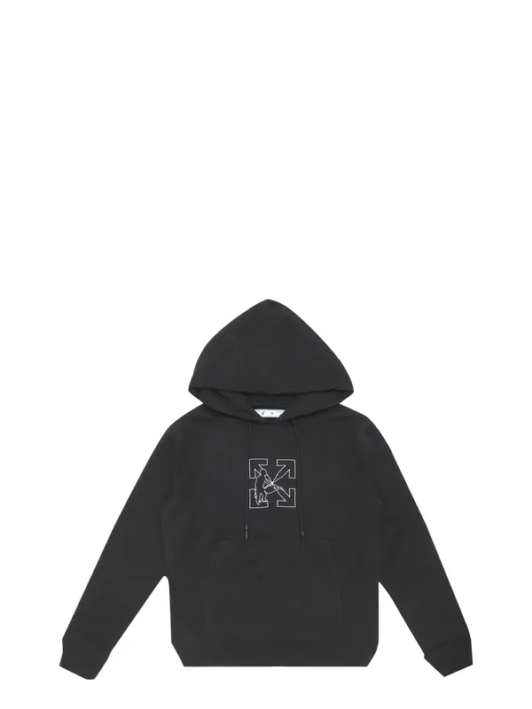 Off-White Workers Logo Slim Hoodie - Black