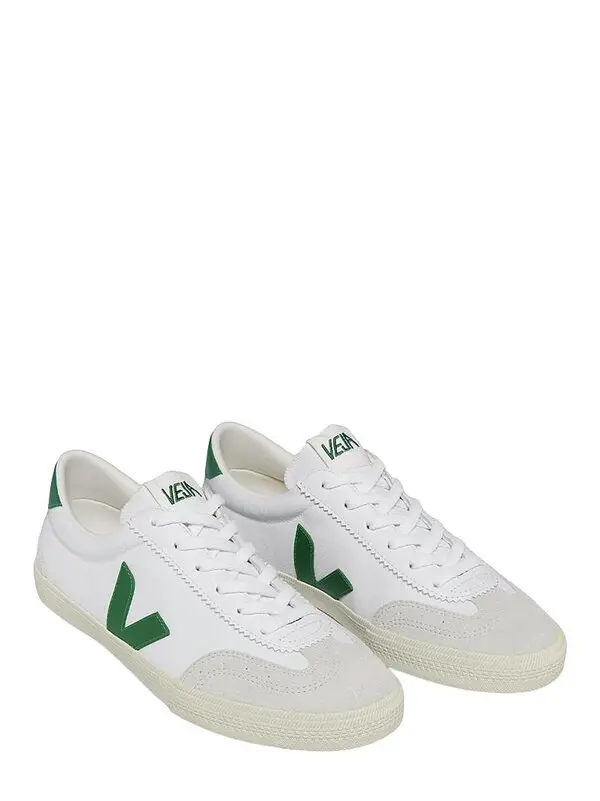 VEJA Volley Low Top Sneakers - White/emeraude Canvas