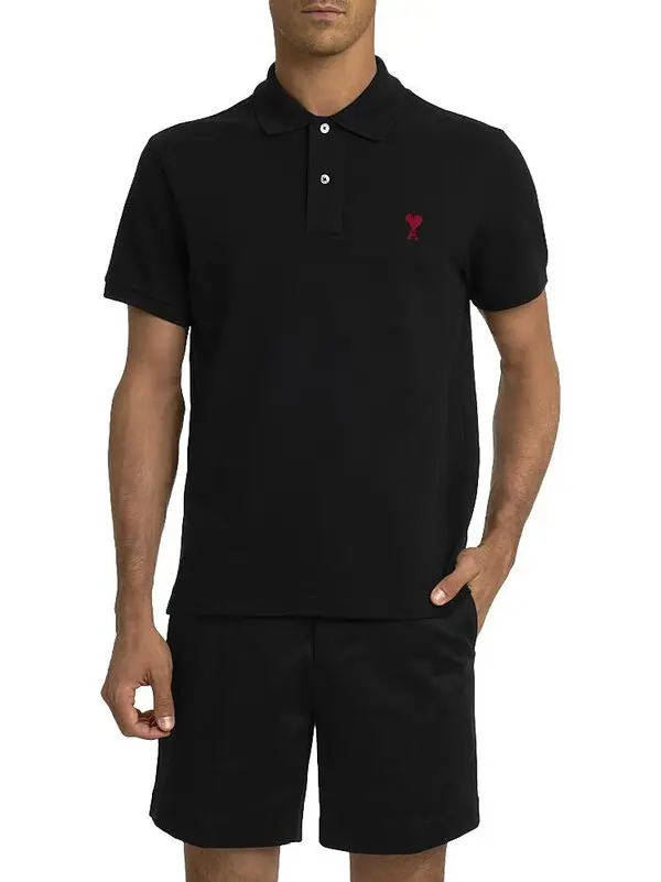 Ami De Coeur Logo Polo Shirt - Black