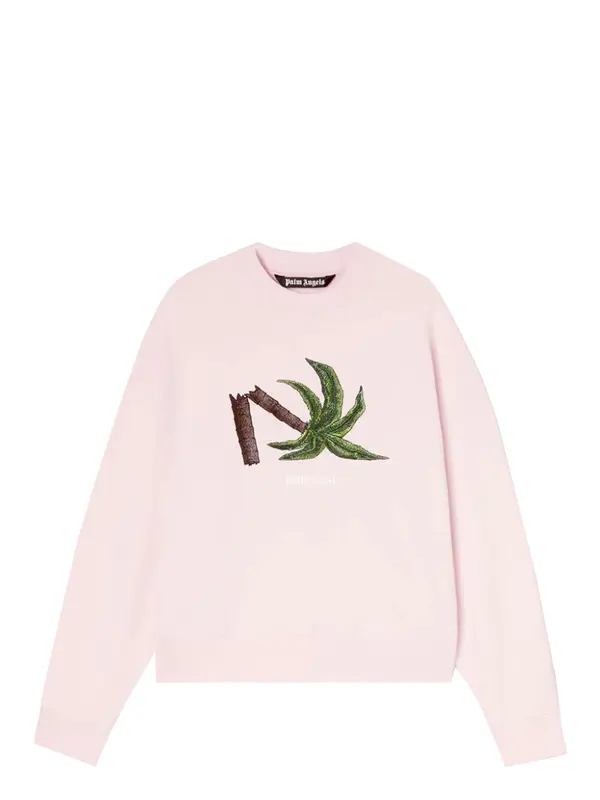Palm Angels Broken Palm Crewneck - Pink