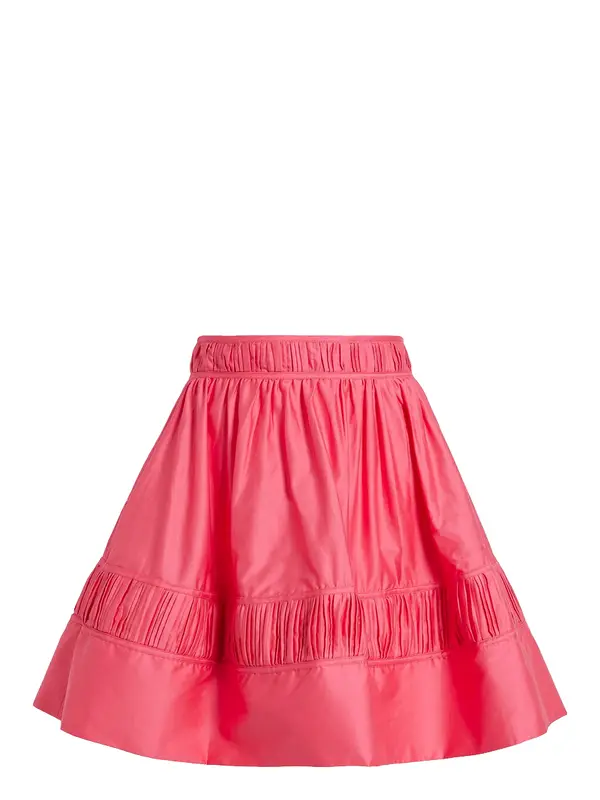 Aje Calder Pintucked Mini Skirt - Papaya