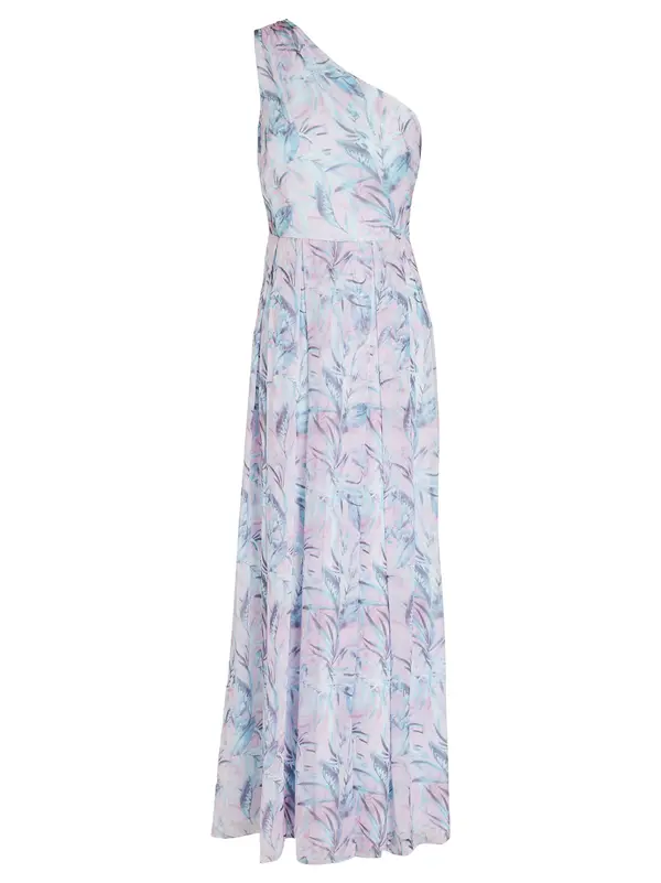 MIKAEL AGHAL One-shoulder Printed Maxi Dress - Lilac