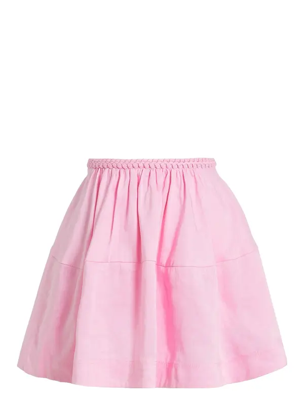 Aje Anne Linen-blend Mini Skirt - Bubblegum