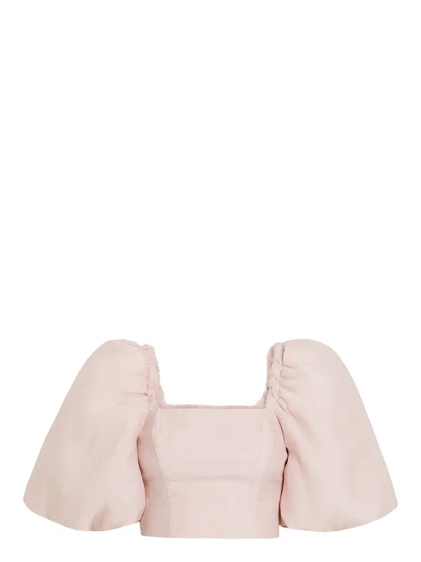 Aje Esme Cropped Top - Pastel Pink