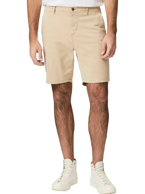 Paige Phillips Stretch Sateen Chino Shorts - Khaki