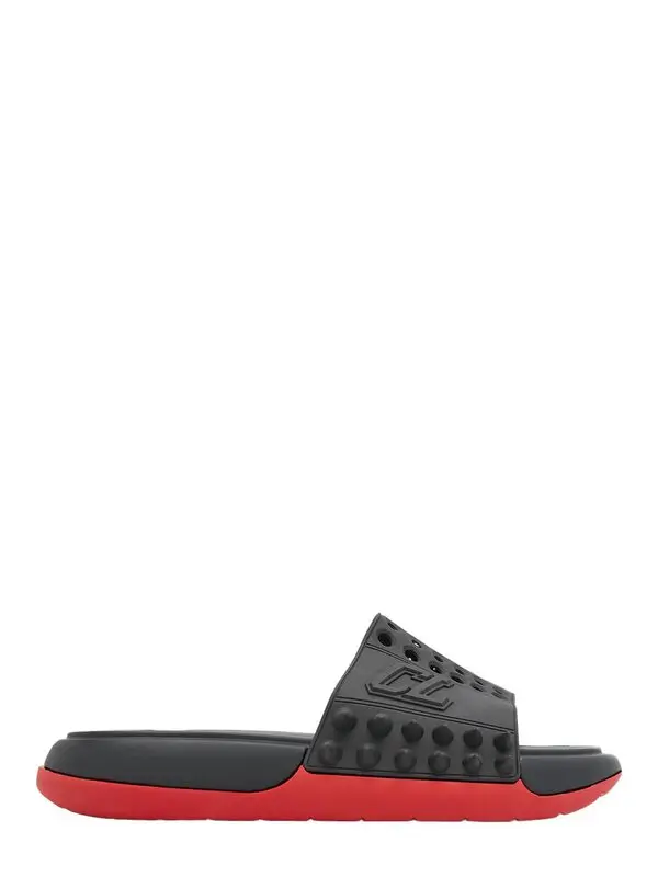 CHRISTIAN LOUBOUTIN Take It Easy Rubber Slide Sandals - Black