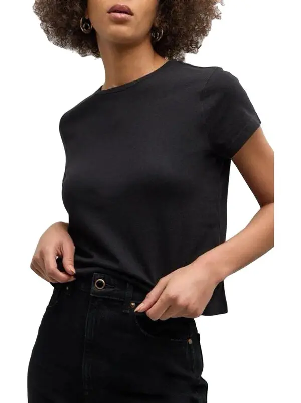 AGOLDE Adine Cropped Tee - Black