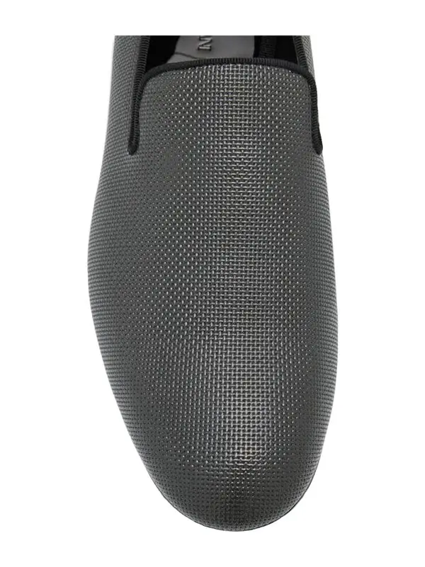 Giorgio Armani Apos;s Formal Leather Venetian Loafers - Grey