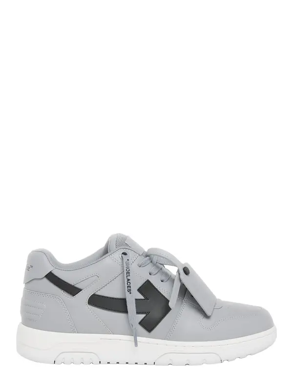 Off-White Out Of Office Leather Low-top Sneakers - Grey Black