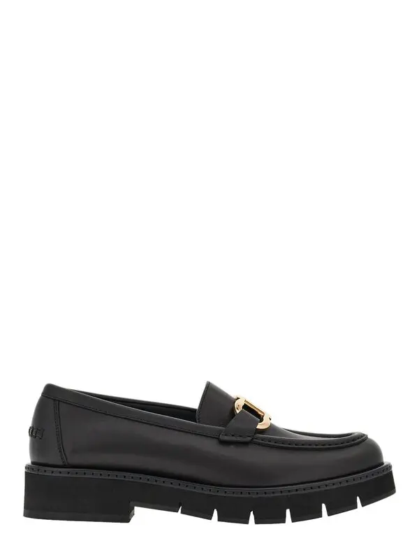 FERRAGAMO Maryan Calfskin Loafers - Nero