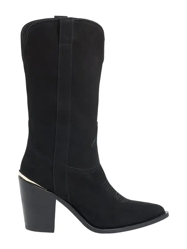 Partlow Leigh Anne Suede Western Boots - Nero
