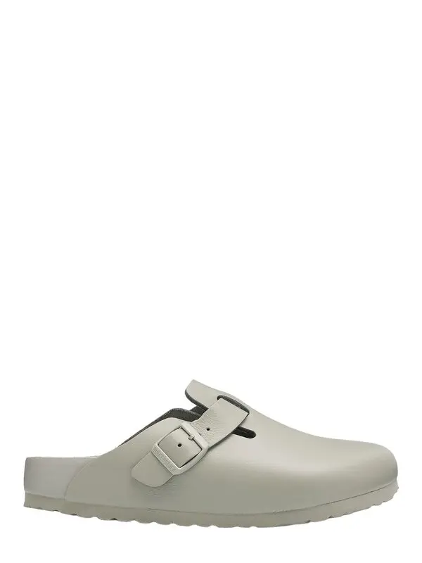 BIRKENSTOCK Boston Leather Clogs - Mineral Gray