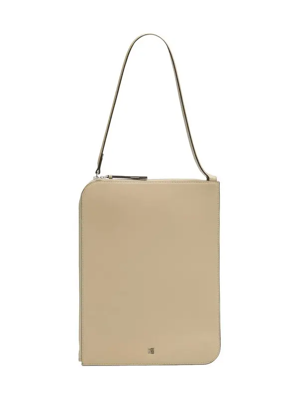 TOTEME Leather Zip Tote Bag - Fawn