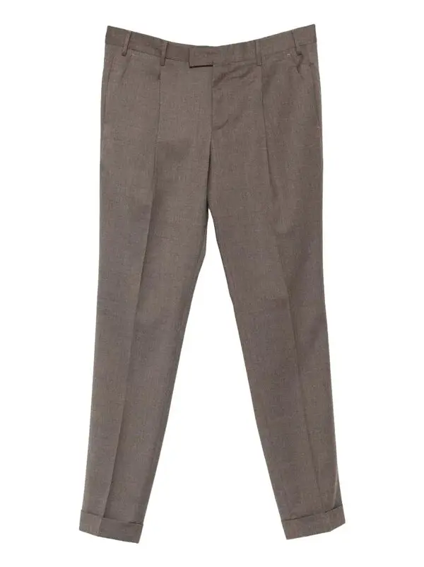 PT TORINO Pleated Trousers - Brown
