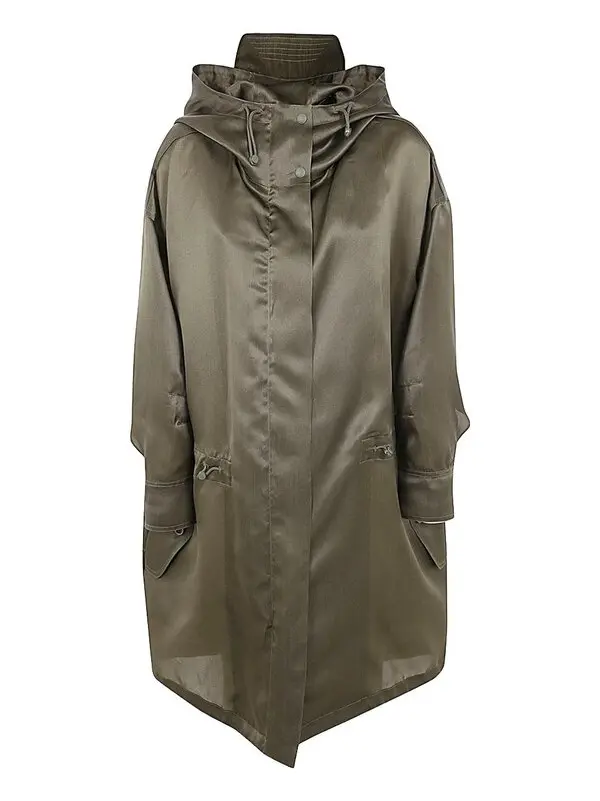 Max Mara Tambuto Oversized Organdy Parka - Green