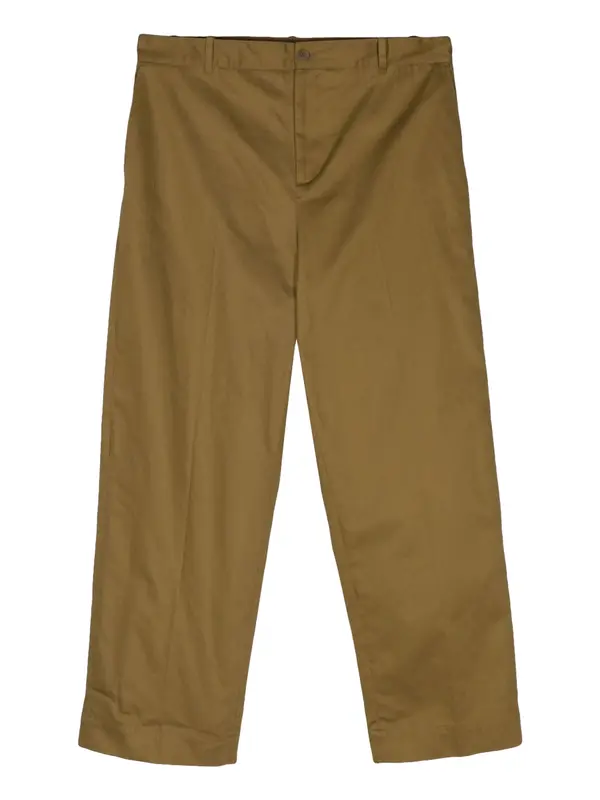 Maison Kitsuné Mid-rise Straight-leg Chinos - Green