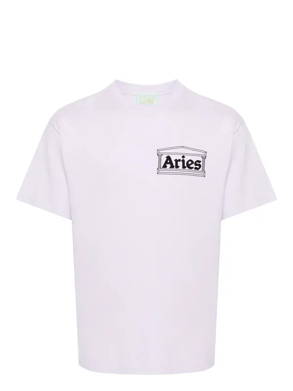 Aries Temple Logo-print T-shirt - Purple