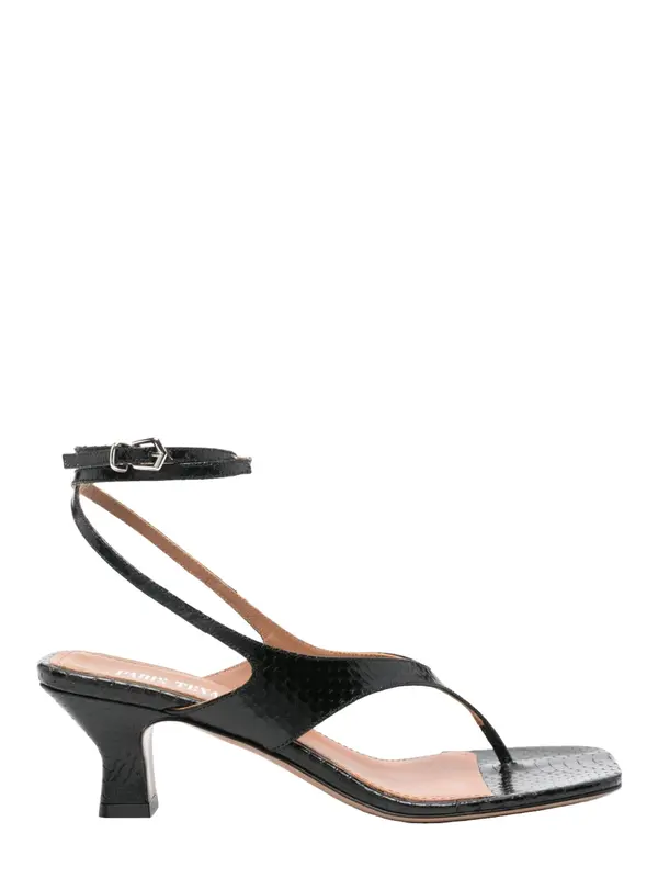 Paris Texas Portofino 55mm Leather Sandals - Black
