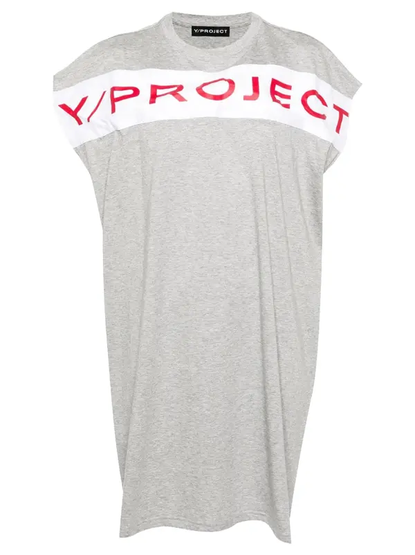 Y/project Logo-print Dress - Grey