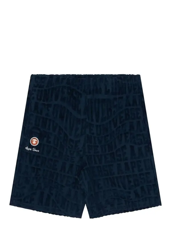 AAPE BY *A BATHING APE® Monogram Terry-cloth Shorts - Blue