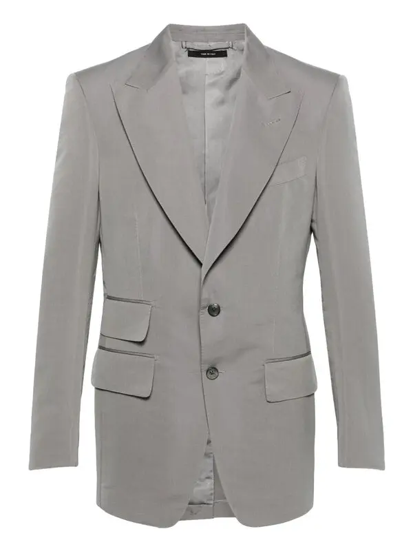 TOM FORD Peak-lapels Single-breasted Blazer - Grey