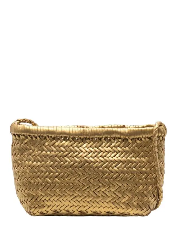 Dragon Diffusion Minsu Leather Interwoven Shoulder Bag - Gold