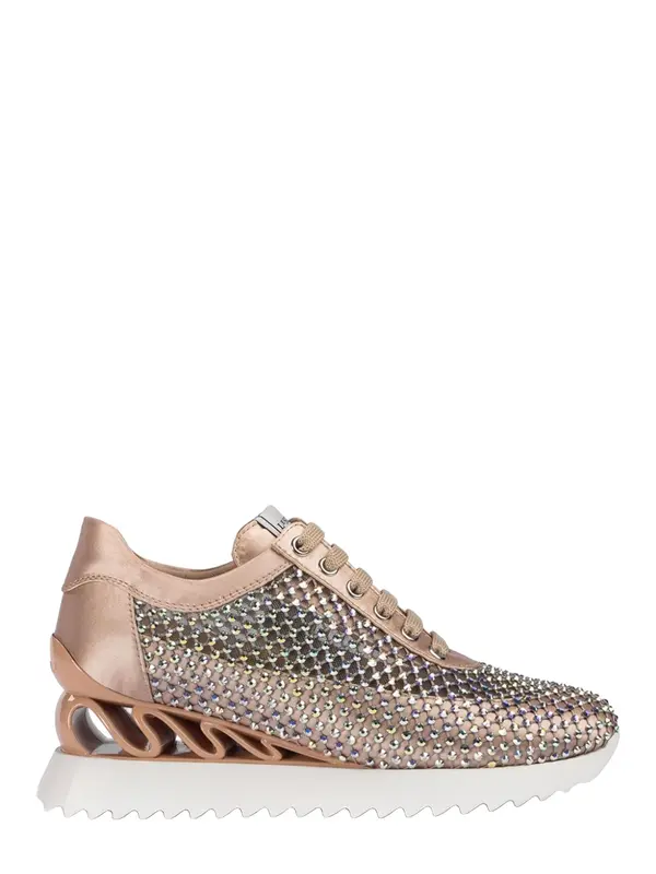 LE SILLA Gilda 60mm Crystal-embellished Sneakers - Pink