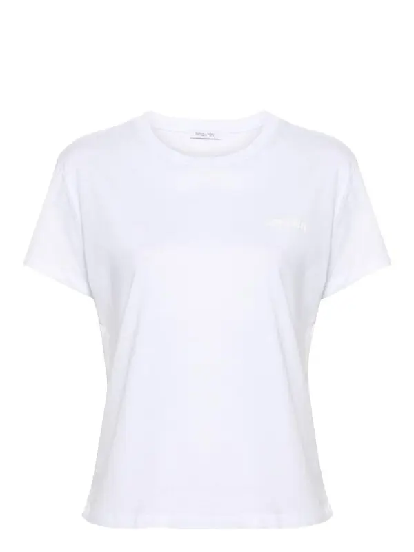 Patrizia Pepe Logo-appliqué T-shirt - White